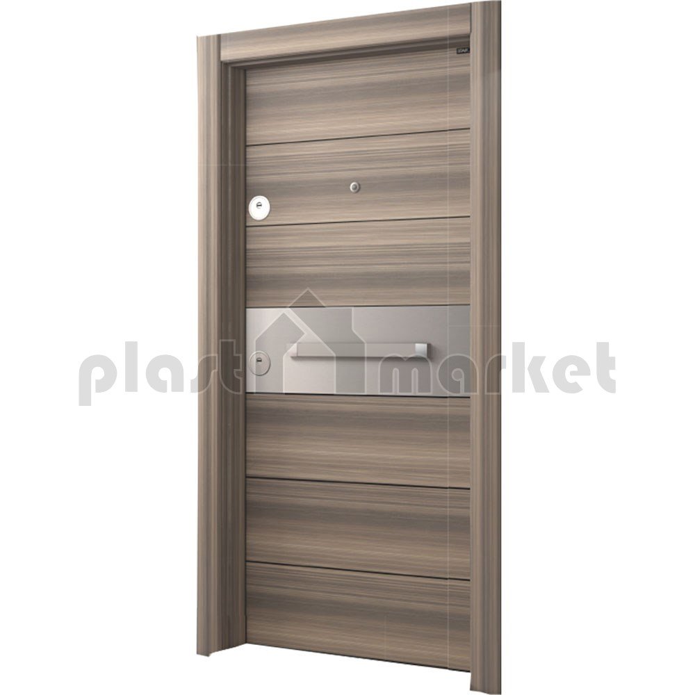 Блиндирана врата Старлайф L 613 Mystic Walnut / Inox