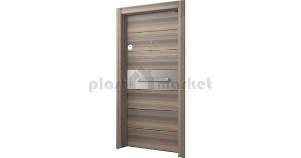 Блиндирана врата Старлайф L 613 Mystic Walnut / Inox